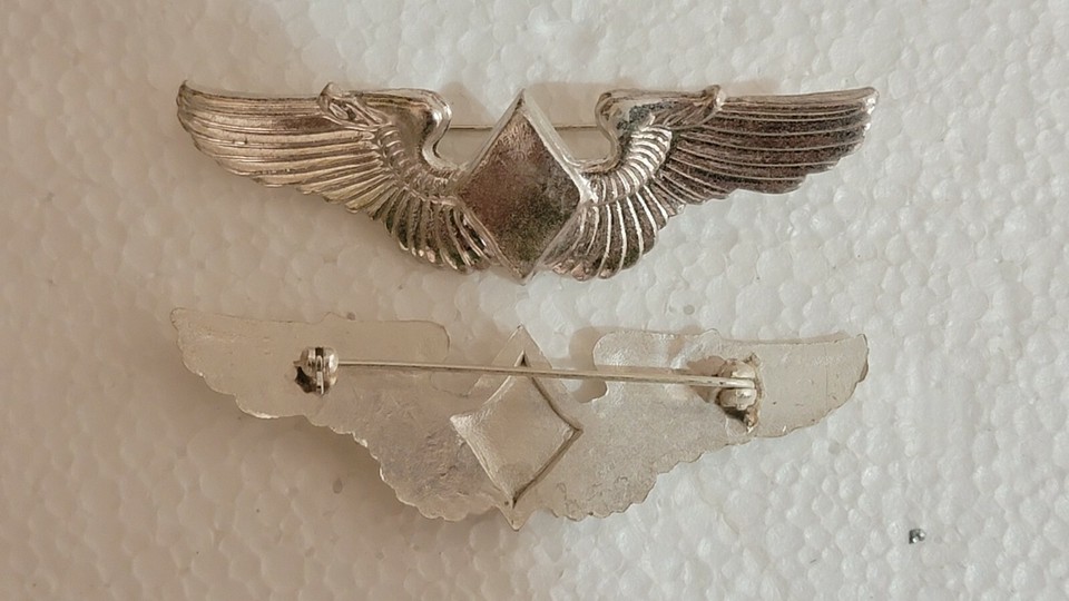 Reproduction WW2 US Army Women's Air Service Pilot Wings WASP Pin Back ...