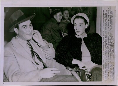 LG865 1952 Wire Photo ARTIE SHAW AND WIFE NO 7 Bandleader Actress Doris ...