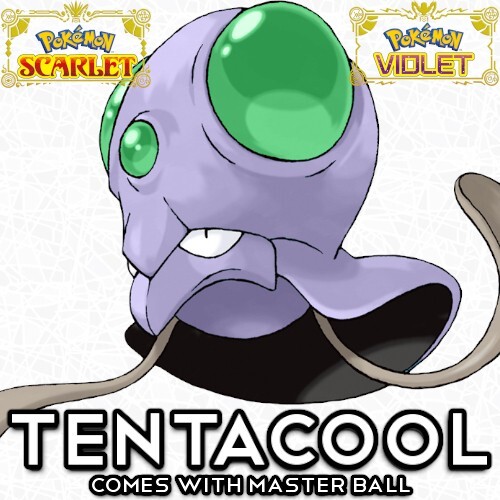 Shiny Tentacool 6IV Lv. 1 Timid Nature Tentacruel Pokemon Home Scarlet ...
