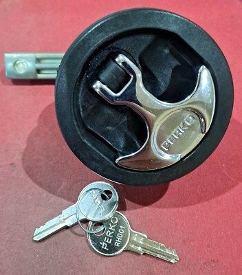 Perko Flush Locking Latch-Black #1091005BLK | eBay