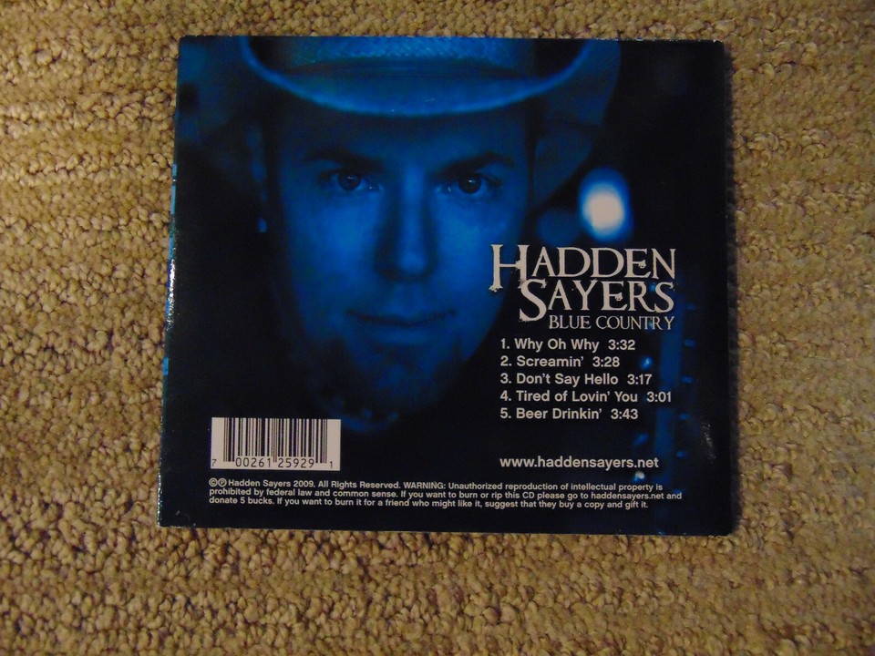 Blue Country by Hadden Sayers (CD, Jan-2009, Audio & Video Labs, Inc ...