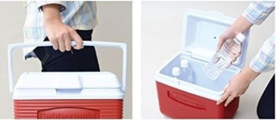 Rubbermaid 10 Qt Ice Chest Cooler Esky 9.5L Portable Lunch Box Chiller ...