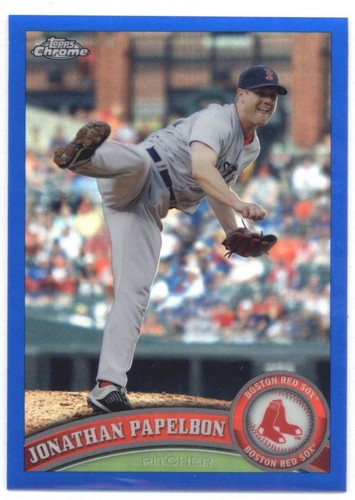 2011 Topps Chrome Blue Refractors #49 Jonathan Papelbon Red Sox NM-MT ...