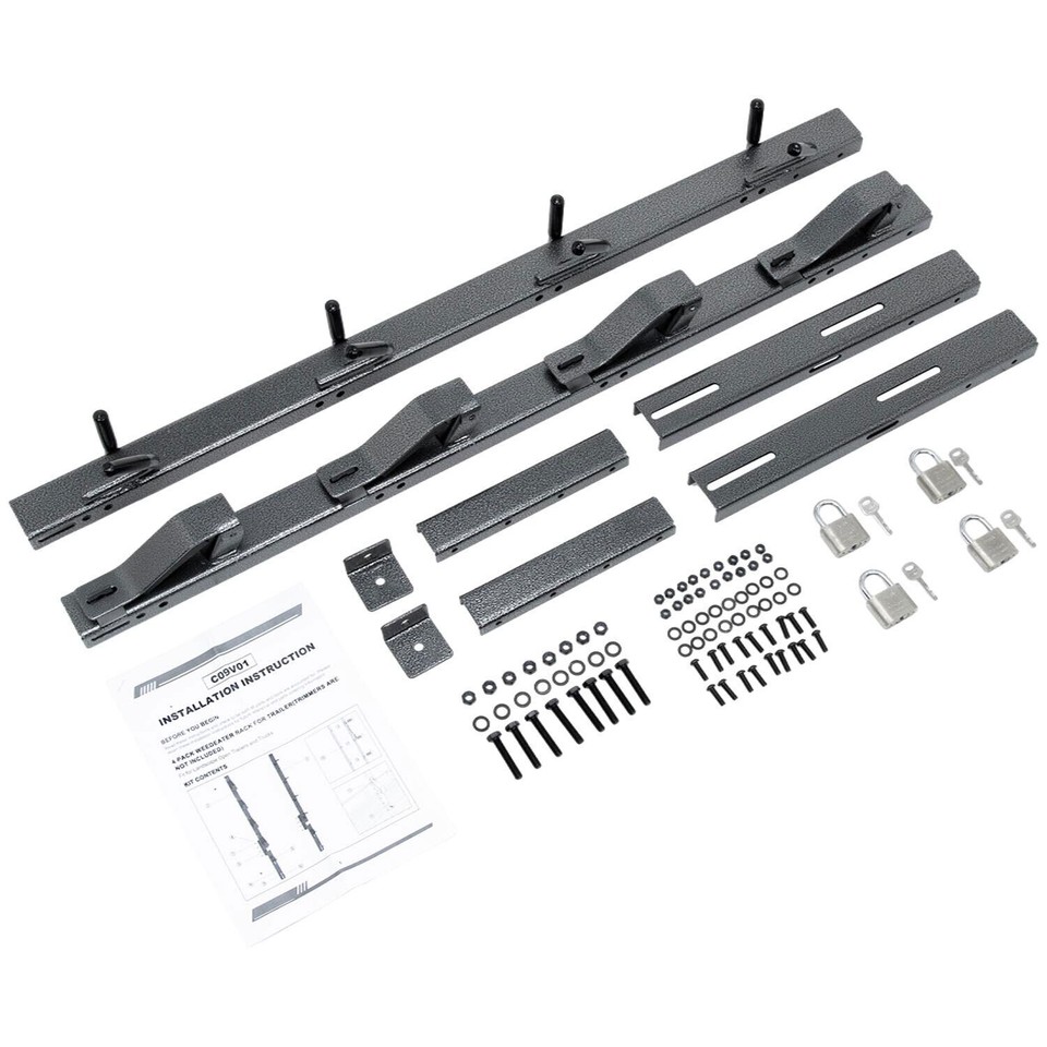 4 Place Weedeater Rack Trimmer Rack for Open Trailer Weed Eater Racks ...