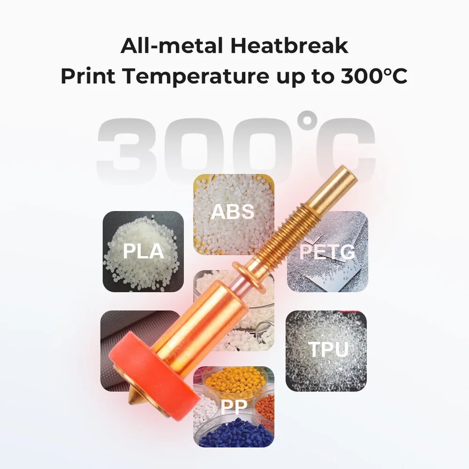 E3D Revo Creality Ceramic Hotend Kit Toolless Nozzle Change for Ender 3 ...