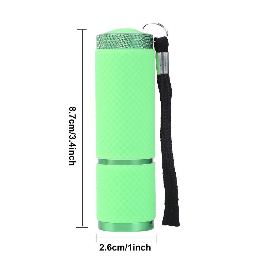 9LED Mini Flashlight Camping Light Waterproof Aluminum Alloy Torches ...