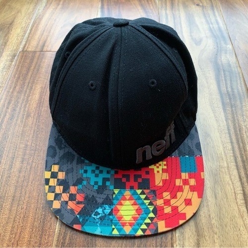 NEFF Skateboarding Snowboarding Skiing Multi Color Tribal Embroidered ...