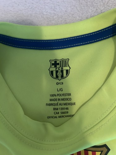 Dri-Fit Barcelona FCB Barca Jersey Bright Yellow Men’s Large (stains ...