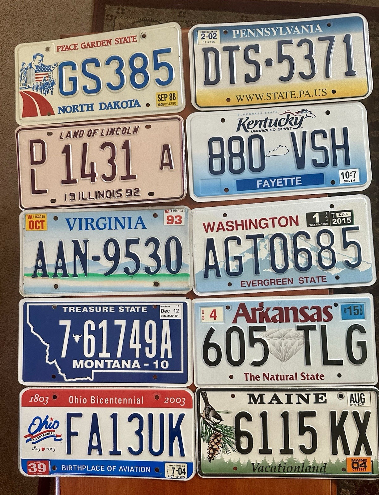 Assortment Of 10 Used License Plates | eBay