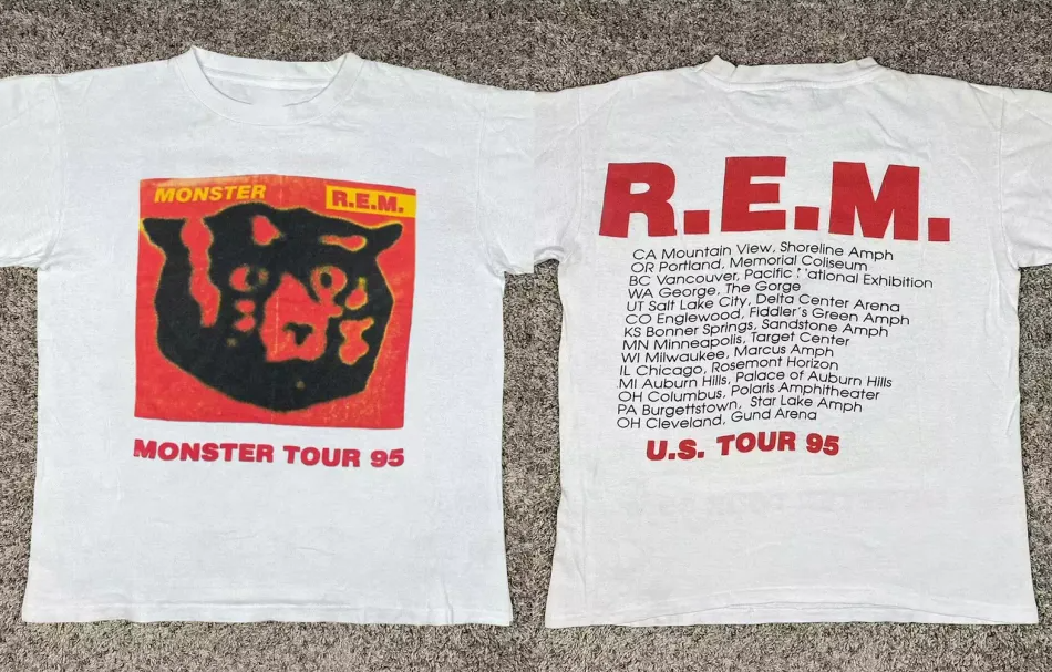 R.E.M Monster Tour '95 Unisex T-Shirt, 1995 90s REM Band Music Con ...