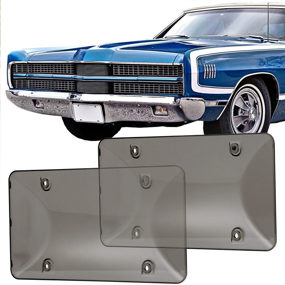 2xUnbreakable License Plate Bubble Covers Universal Fitment Protector ...