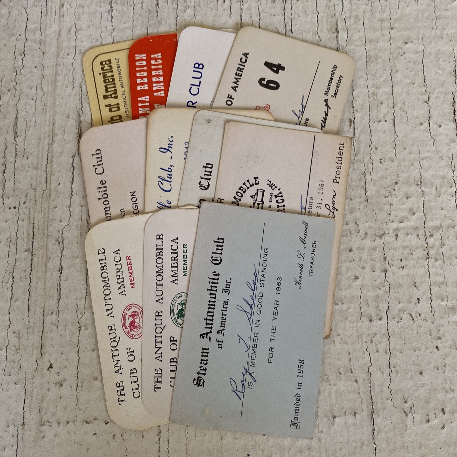 Vintage Car Club Membership Card Classic Car, Southern Cali Steam Auto ...