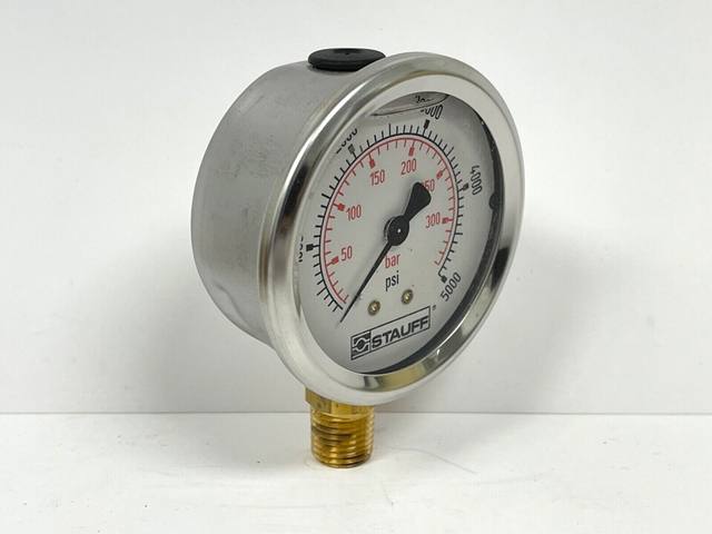 STAUFF STNA50629 SPG-063-05000-5-S-N04 Fluid Filled Pressure Gauge 5000 ...
