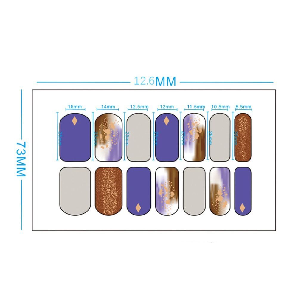 1Sheet/14PCS Bling Gel Nail Polish Strips Nail Art Stickers DIY NAil ...