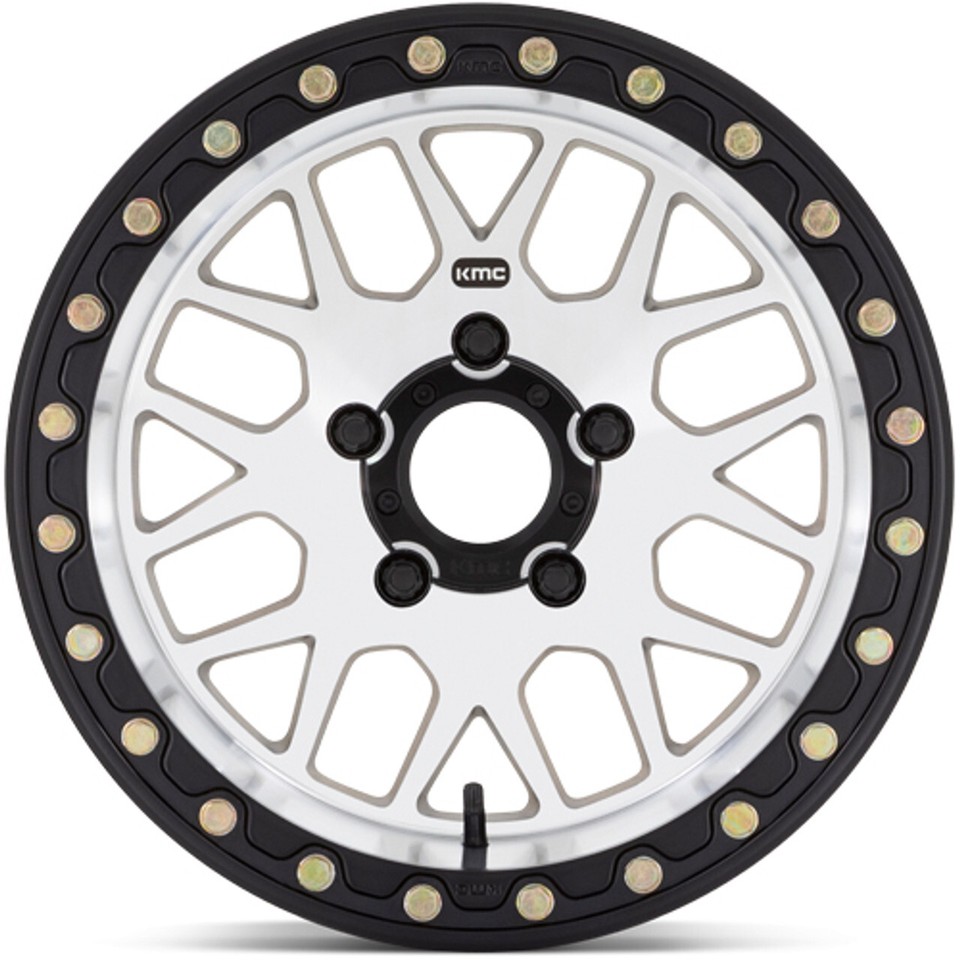 15x10 +0 KMC Powersports KS235 Grenade Beadlock 5x4.5 Machined Wheels ...