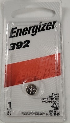 New Energizer Watch/Electronic 1.55V Silver Oxide Battery 392 | eBay