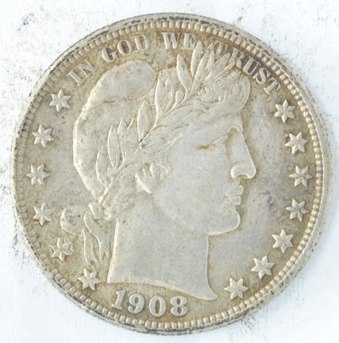 United States 1908 Barber Half Dollar 50c 90% Silver Philadelphia Mint ...