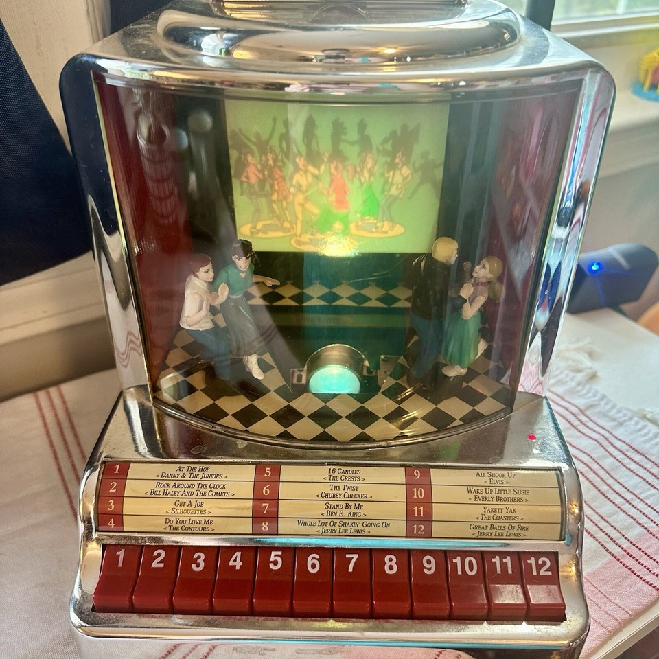 Vintage Mr Christmas Gold Label Collection Animated “Jukebox Rock” W/ 12 Songs | eBay