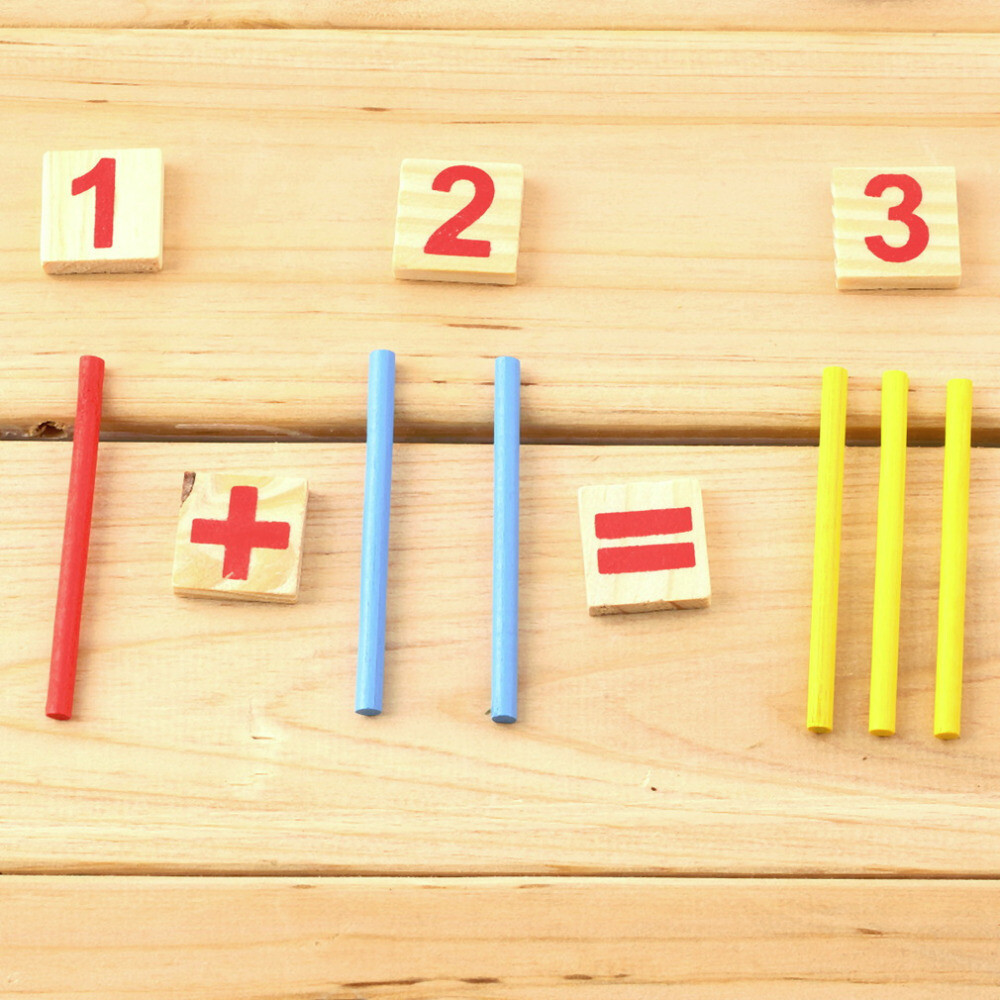 Math Manipulatives Wooden Counting Sticks Intelligence Montessori Math ...