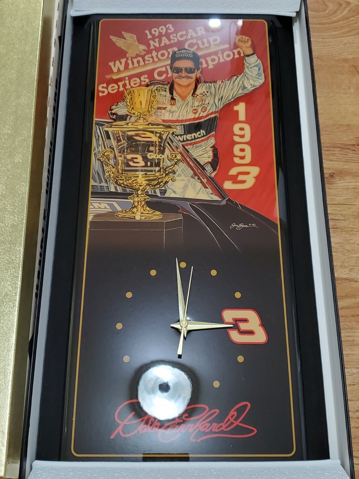 Vintage Jebco Dale Earnhardt Clock 1993 Nascar Winston Cup 469-803 NEW ...