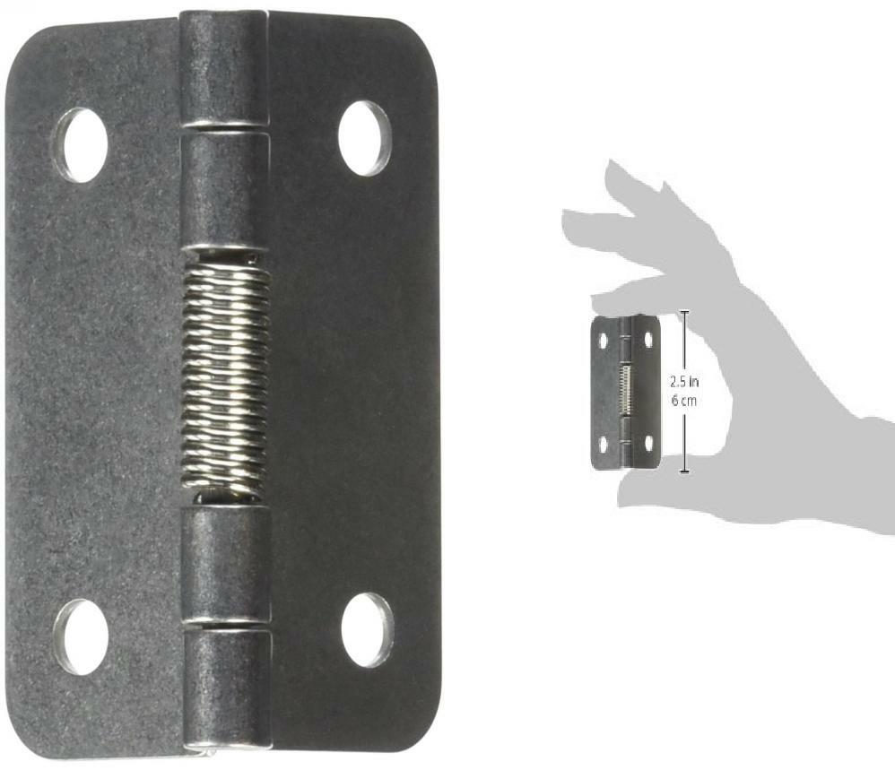 Silver Tone Metal 60 x 54 x 8mm Self Opening Spring Loaded Hinge ...