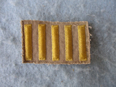 WWII US Army Overseas Service Insignia 5 Hash Marks on Class B Khaki 2. ...