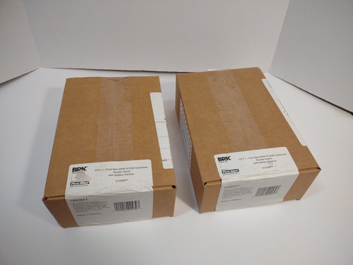 Lot of 2 First Alert BRK 9120B Hardwired Smoke Alarms with Battery ...