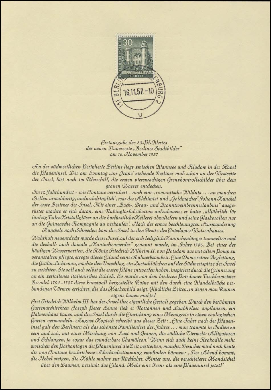 Berlin-ETB Nummer 32 Stadtbild 30 Pf, Buchstabe u | eBay