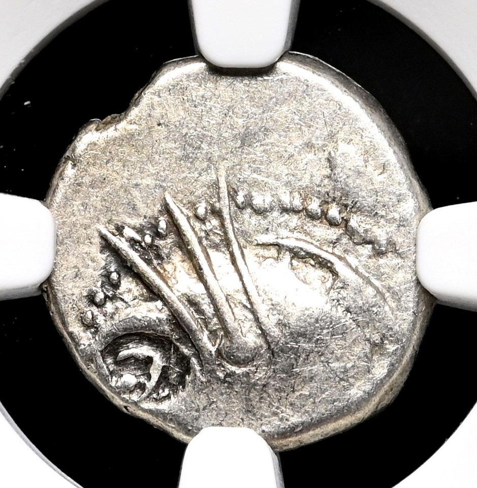 CELTIC, Aedui/Lingones. 1st Century BC. Silver Quinarius, Kaletedou ...