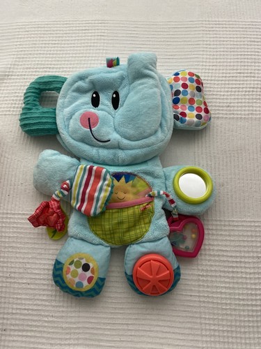 Playskool Fold & Go Busy Elephant Activity Plush Stuffed Animal - Blue ...