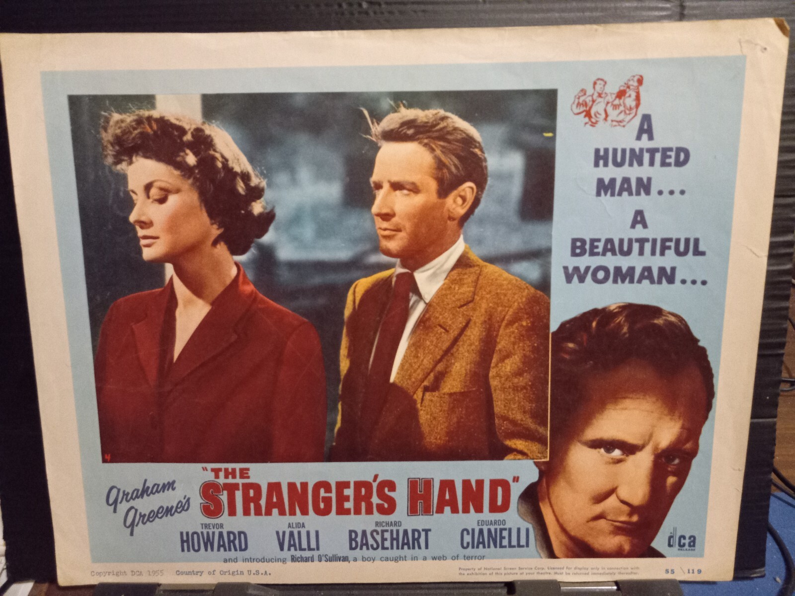 Lobby Card 1955 STRANGER'S HAND Richard Basehart Alida Valli T Howard ...