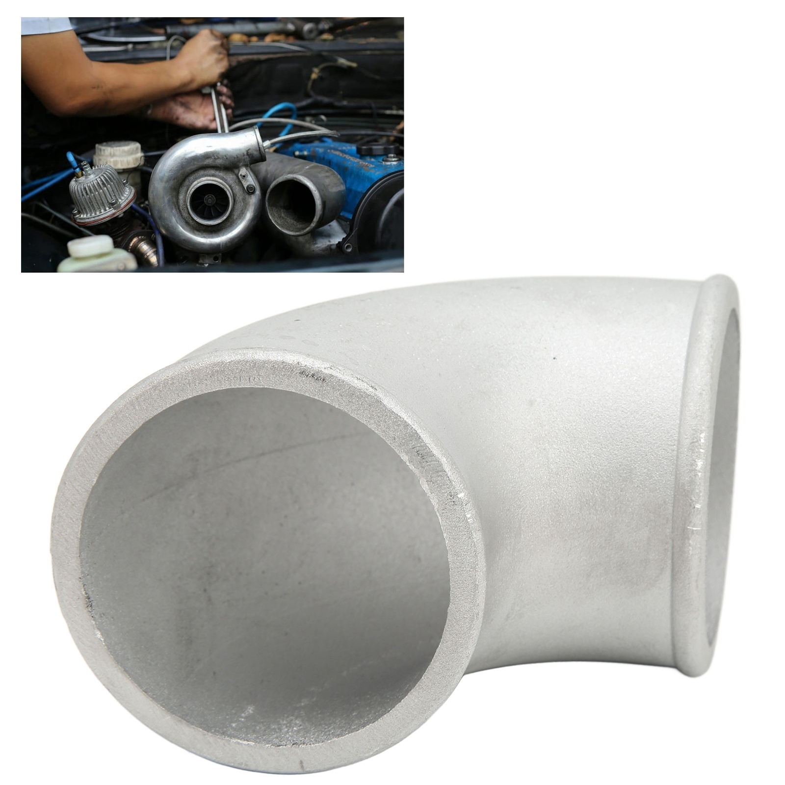 3in 75mm Turbo Intake Elbow 90° Cast Aluminum Intercooler Turbo Tight ...