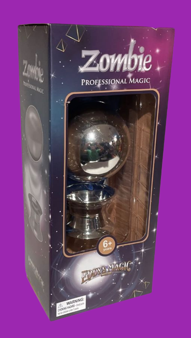 Child Size 4" SILVER ZOMBIE BALL Floating Magic Trick Metal Rod Gimmick ...