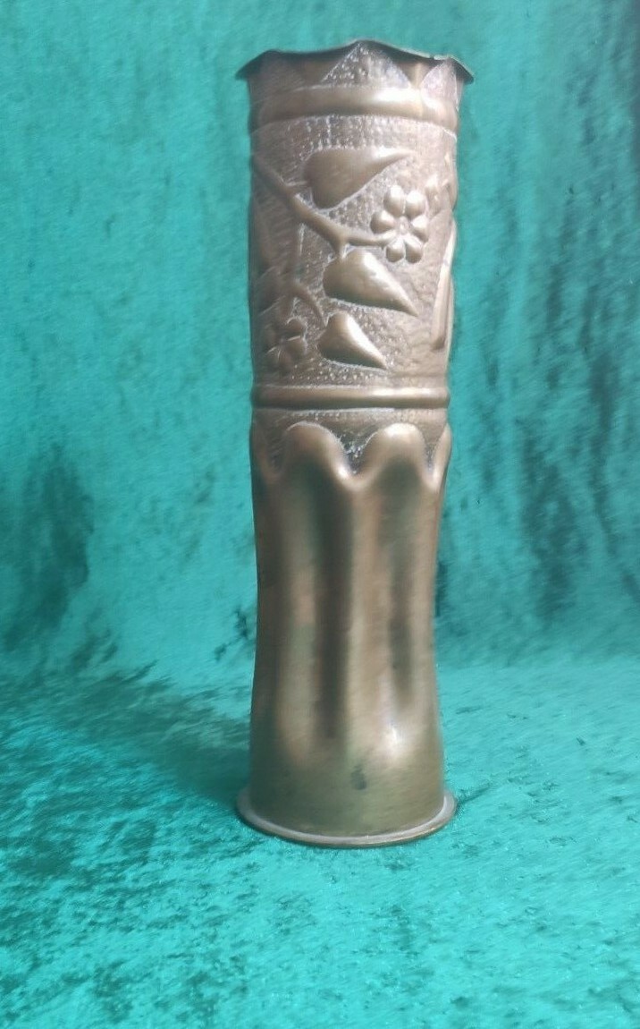 WWI German Shell Artillery engraved TRENCH ART SHELL AUTHENTIC 1906 ...