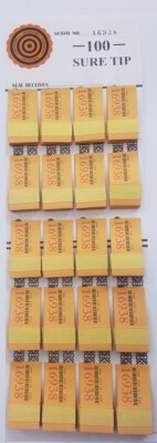 "12" #100 P - 5 Sure Tip Boards (00-100) Pull Tabs/Jar Tickets Free ...