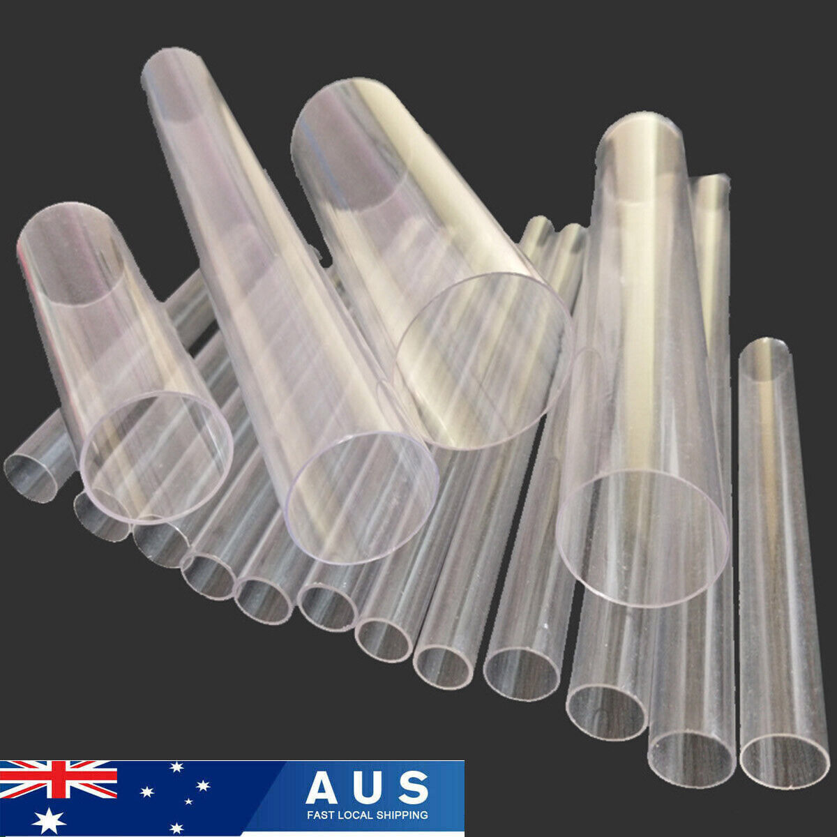 Acrylic Round Clear Tube Tubing Plastic Pipe for Lamps Lanterns Water ...