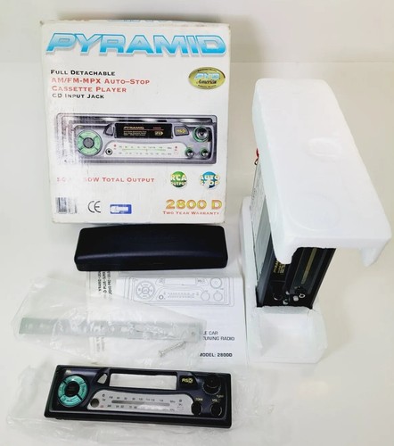 VINTAGE, Pyramid Car Stereo Cassette Radio Am/Fm Detachable face #2800D ...