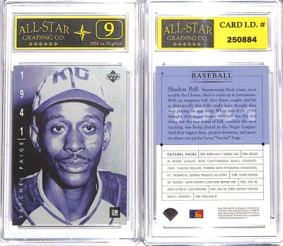 Satchel Paige 1994 Upper Deck GM American Epic Card #6 GRADED ASG 9 NM ...