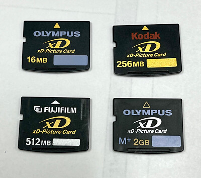Fuji-Olympus-Kodak xD Memory Card 16mb-32mb-64mb-128mb-256mb-512mb-2GB ...