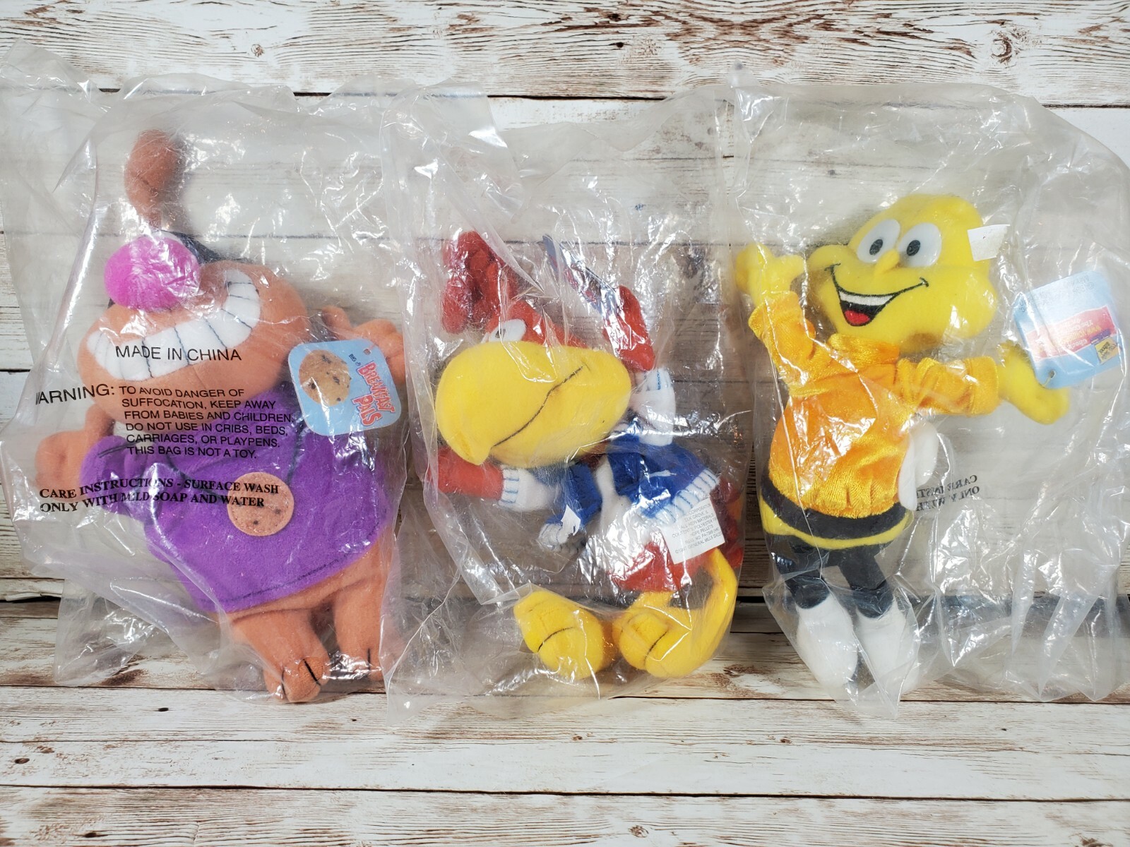 General Mills Breakfast Pals Plush Lot 3 Cookie Crisp Cocoa Puffs Honey ...