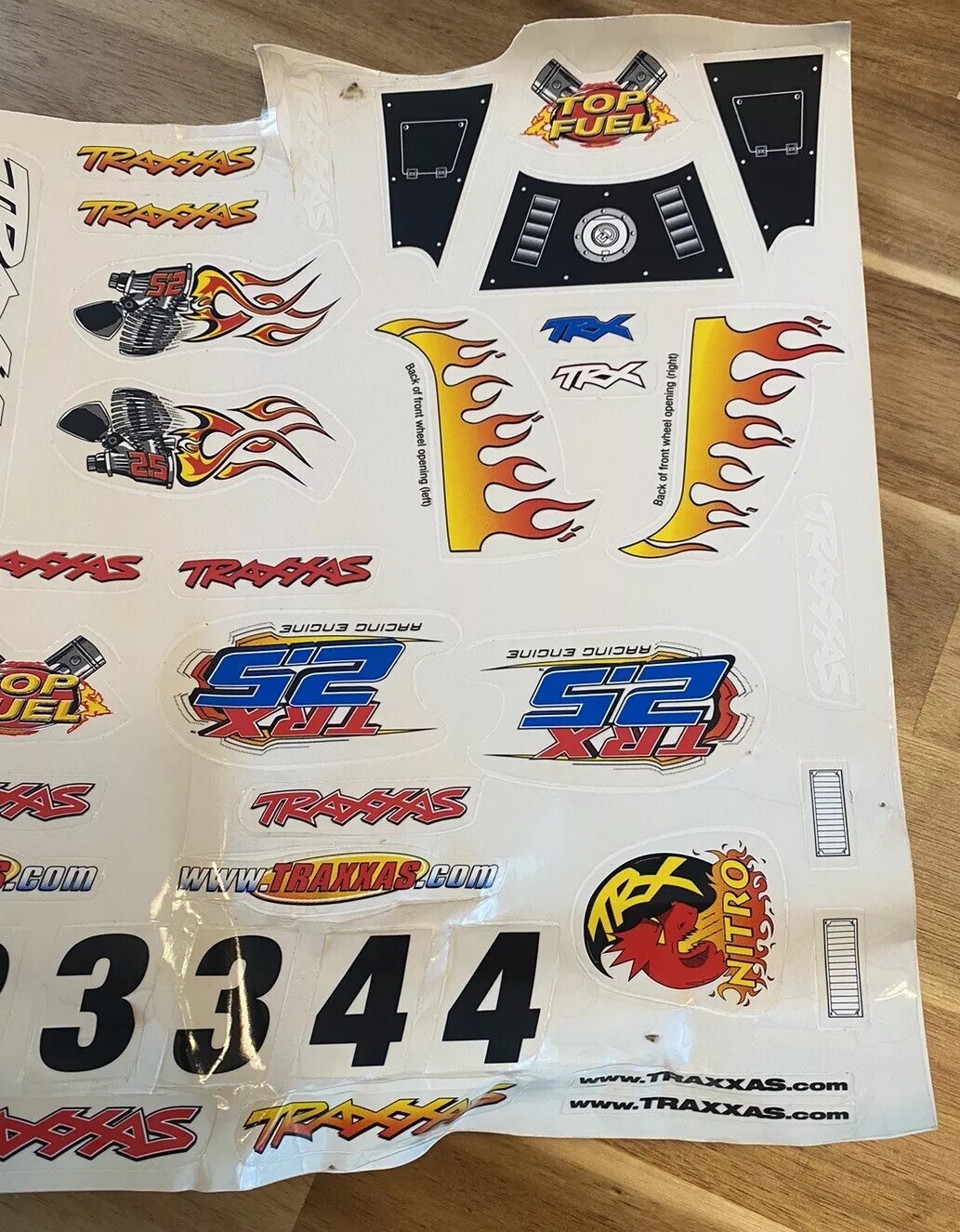 Vintage Traxxas TRX 2.5 Nitro Body Sticker Sheet RC Car Truck TMAXX ...