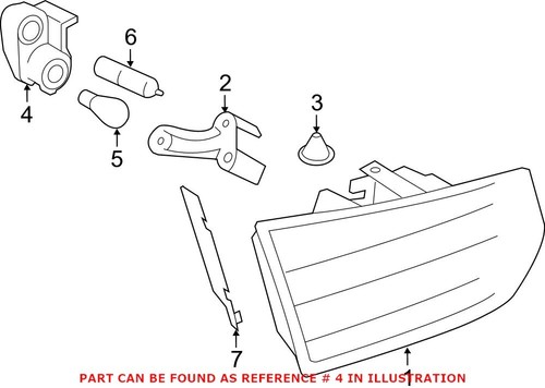 Genuine OEM Rear Driver Left Inner Tail Light Socket For BMW ...