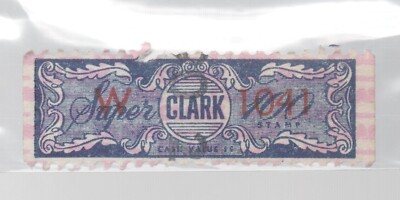 Vintage 1963 Clark Oil Gas Saving Stamps Super 100 Milwaukee Unused ...