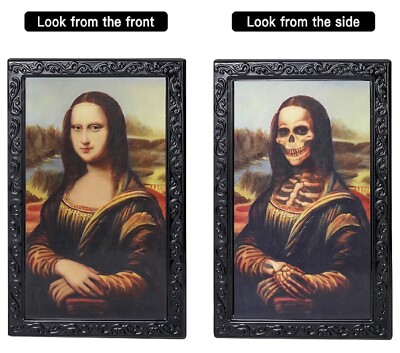 11x9-inch 3D Changing Lenticular HAUNTED MONA LISA ZOMBIE PICTURE Print ...