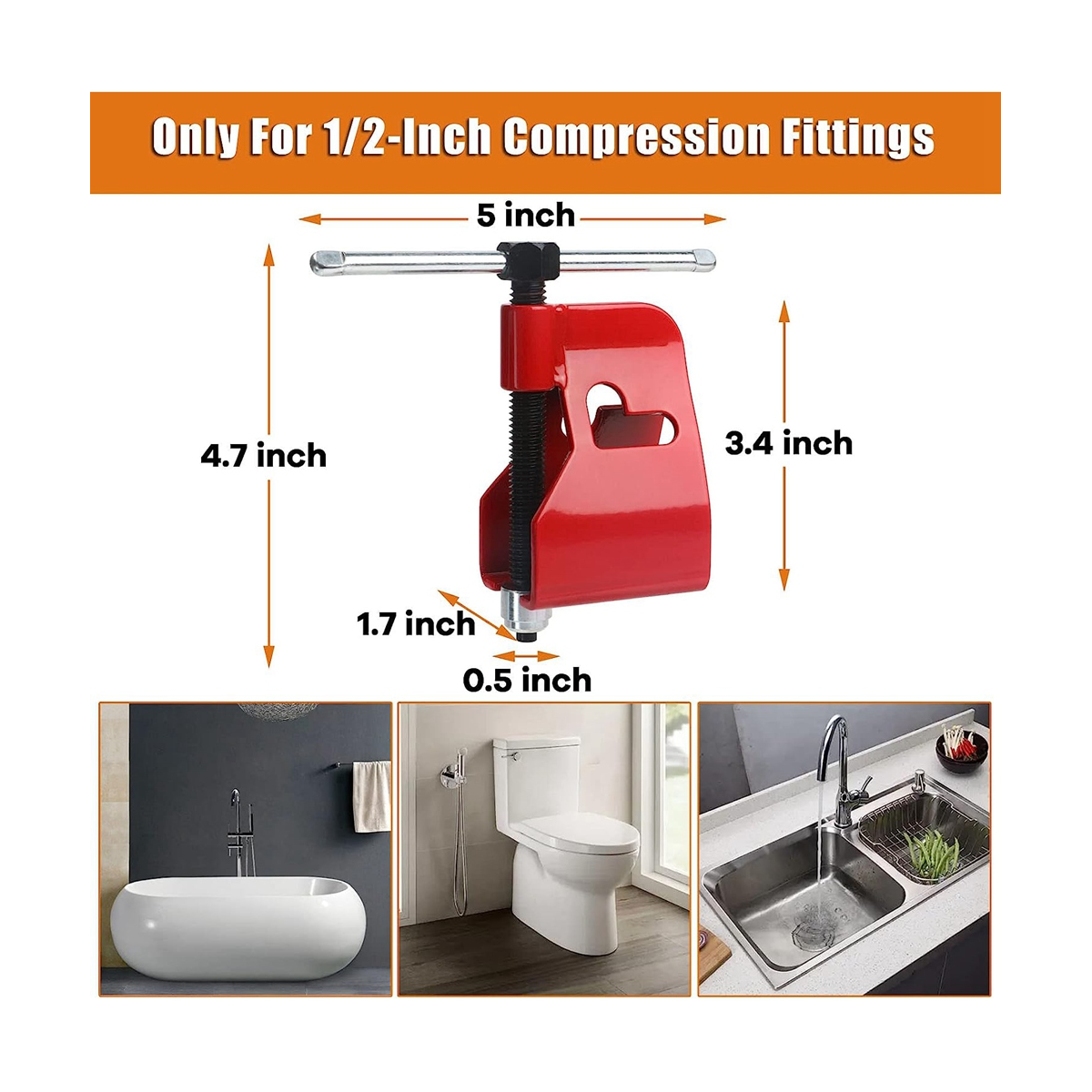 Compression Sleeve Puller Tool for 1/2inch Water Compression Sleeve ...