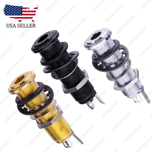 1/4" Input/Output Copper Barrel Jack Socket Mono/Stereo Cylinder For ...