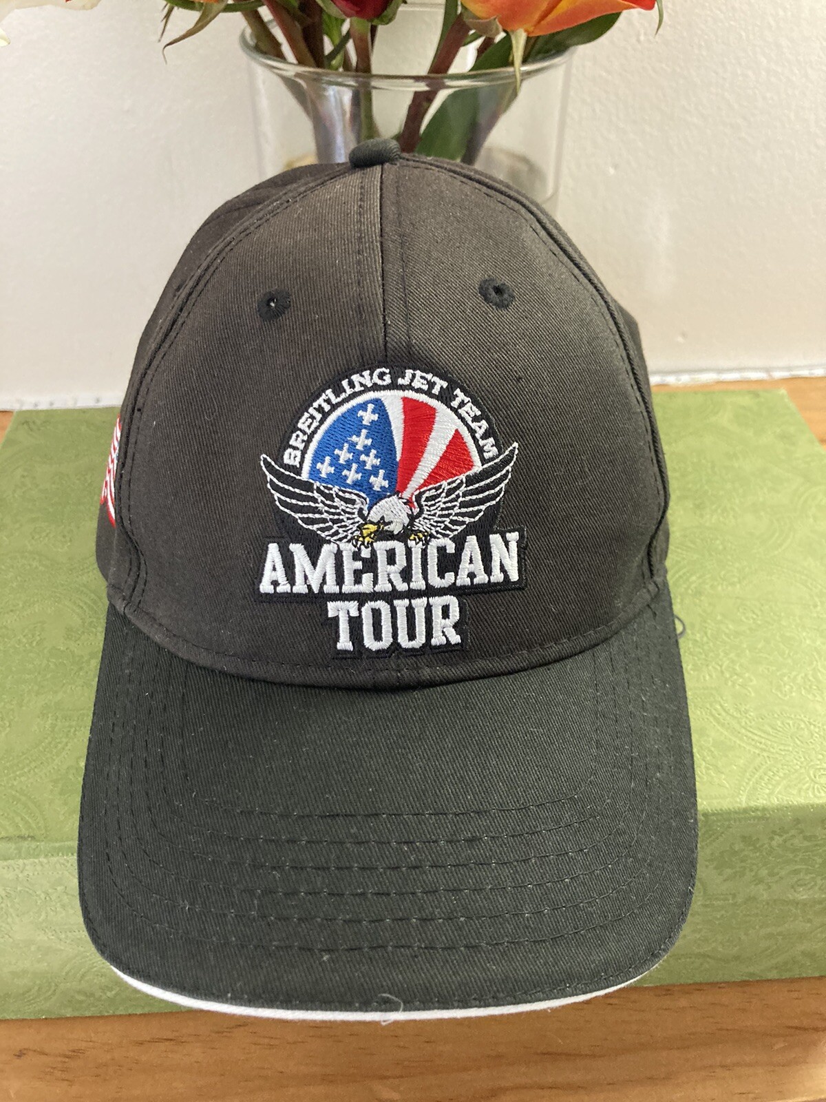 Breitling Jet Team American Tour Black Baseball Cap H… - Gem