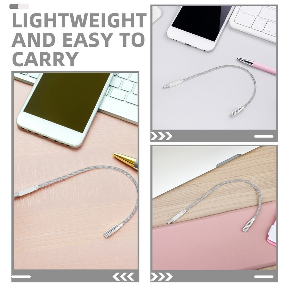 2Pcs Keyboard Lamp Led Usb Powered Reading Lamp With Flexible Metal ...