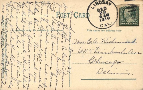 LINDSAY CALIFORNIA CA Southern Pacific Railroad Train Depot Station ...