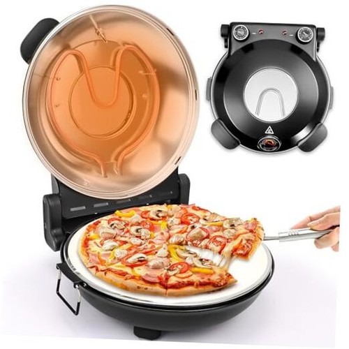 Upgraded Countertop Pizza Oven Indoor, 12 Inch Home Pizza Oven Outdoor ...